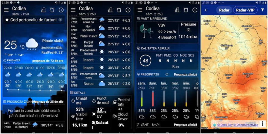 Cea mai bună aplicație meteo gratis România